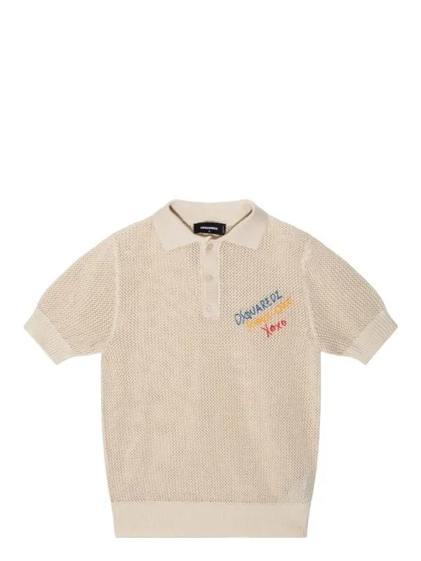 Dsquared2 Summer Lovers" Capsule Polo Shirt - Cream