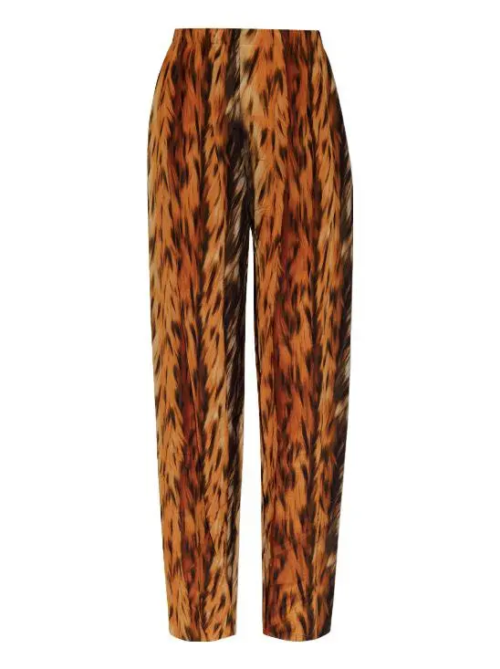 Balenciaga Fur Print Straight-leg Pants - Brown