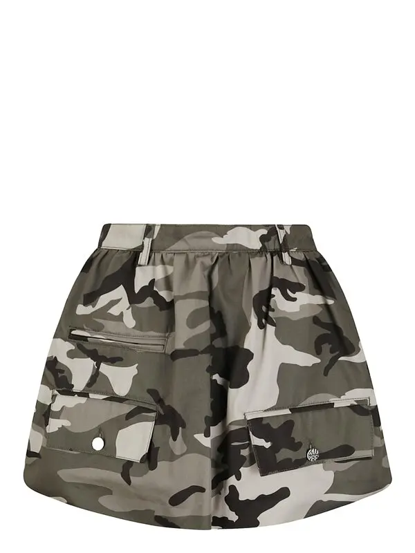Baum Und Pferdgarten Camouflage Print Cargo Skirt - Green