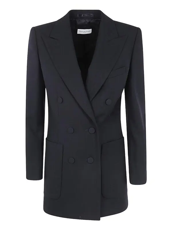 Dries Van Noten Double-breasted Blazer - Black