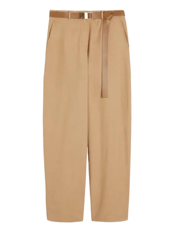 Max Mara Belted Trousers - Camel Hair