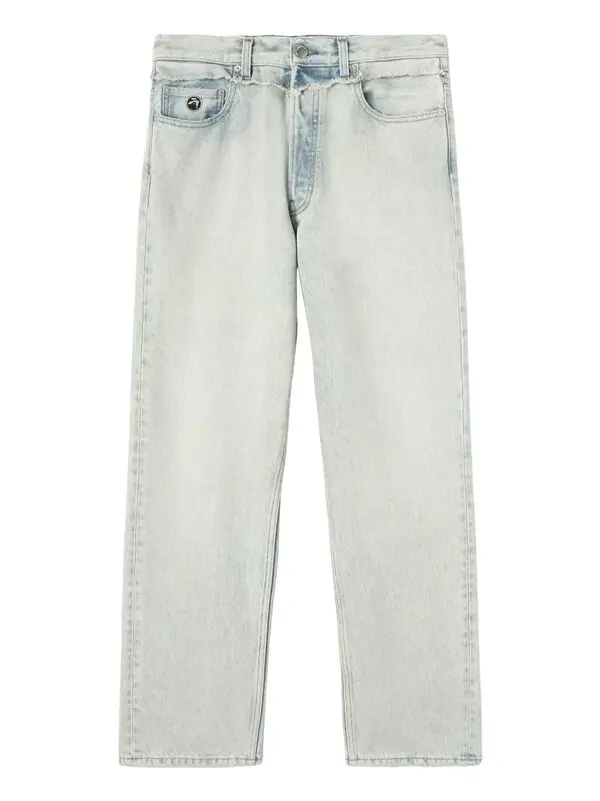 AMBUSH Frayed Straight-leg Jeans - Light Blue
