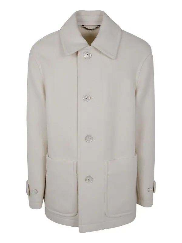 Dries Van Noten Long-sleeved Lapel Coat - Offwhite