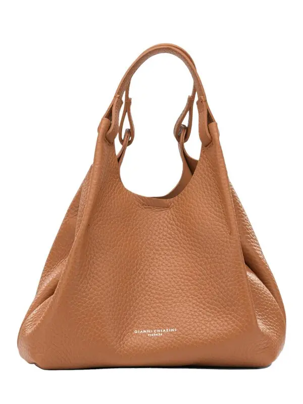 GIANNI CHIARINI Letter Logo Shoulder Bag - Brown