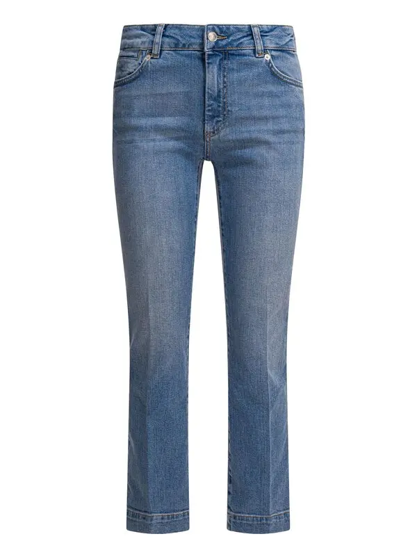 Sportmax Logo Patch Skinny Jeans - Blue