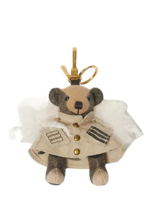 Burberry Check Thomas Bear Charm - Beige