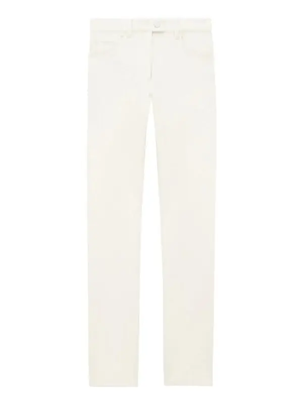 COURREGES Button Detailed Slim Fit Trousers - White