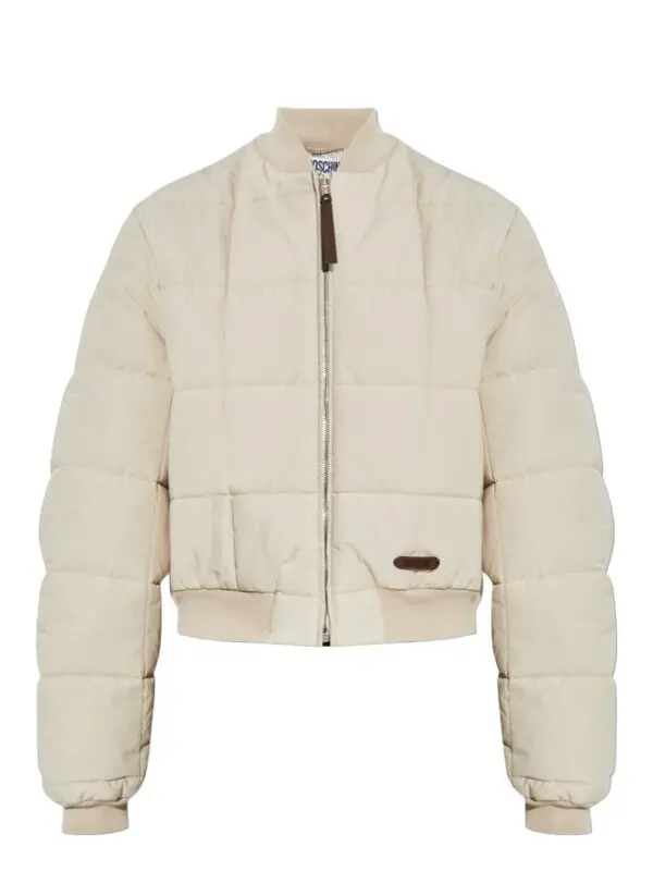 Moschino Quilted Bomber Jacket - Cream