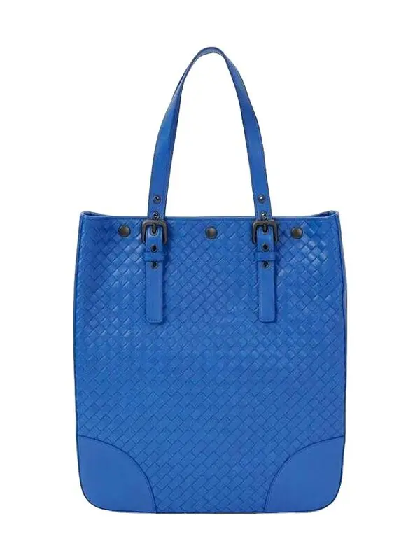 Bottega Veneta Woven Top Handle Bag - Blue