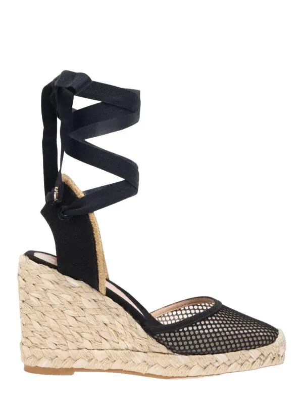 STUART WEITZMAN Marguerita Wedge Espadrille - Black/natural