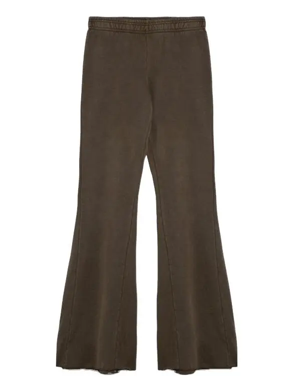 ENTIRE STUDIOS Elastic Waist Flared Casual Pants - Military Green