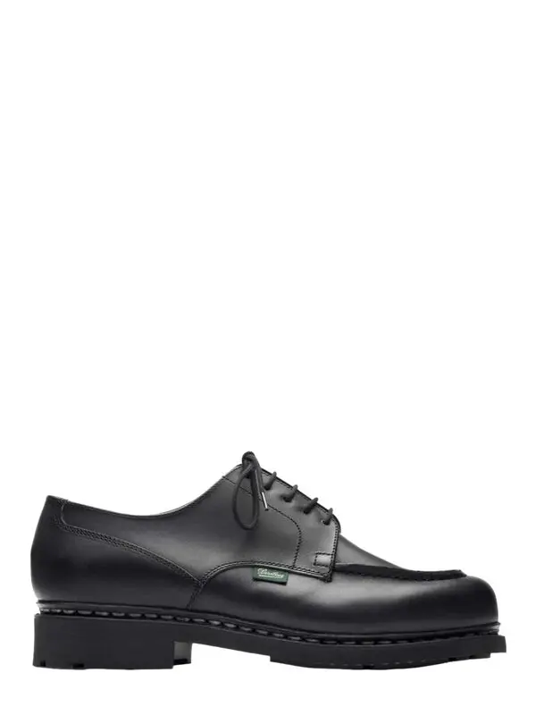 Paraboot Round-toe Leather Lace-up Shoes - Light Black