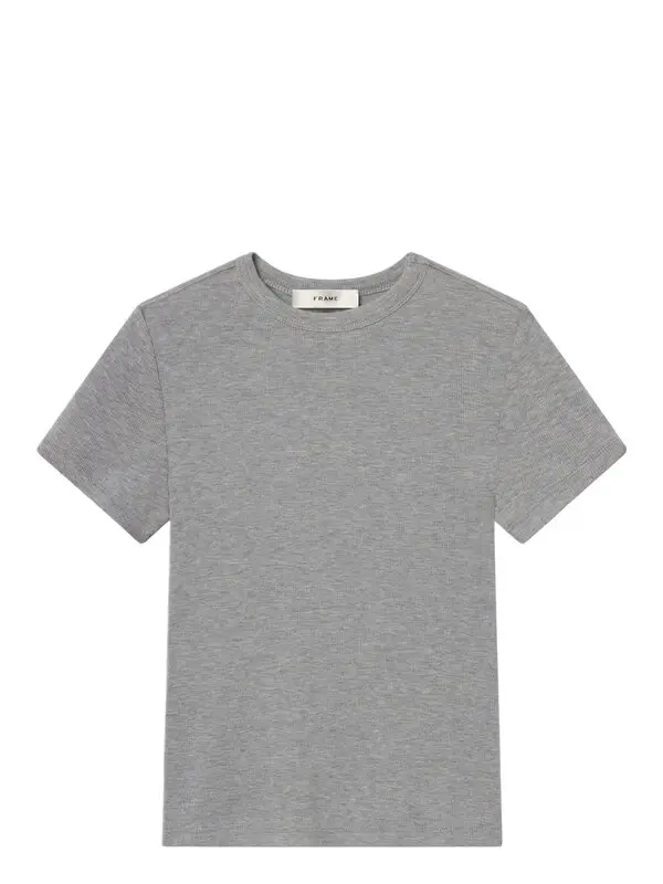 FRAME Ribbed Short-sleeve T-shirt - Gray