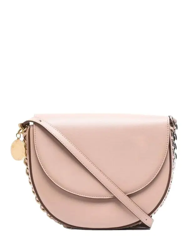 Stella McCartney Chain-trimmed Foldover Top Shoulder Bag - Nude
