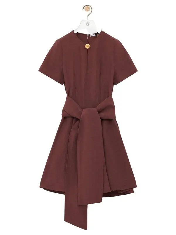 Loewe Layered Draped Dress - Brown