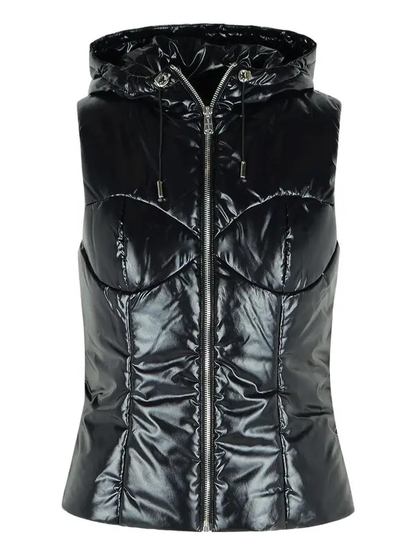 Coperni Drawstring Hooded Vest - Black