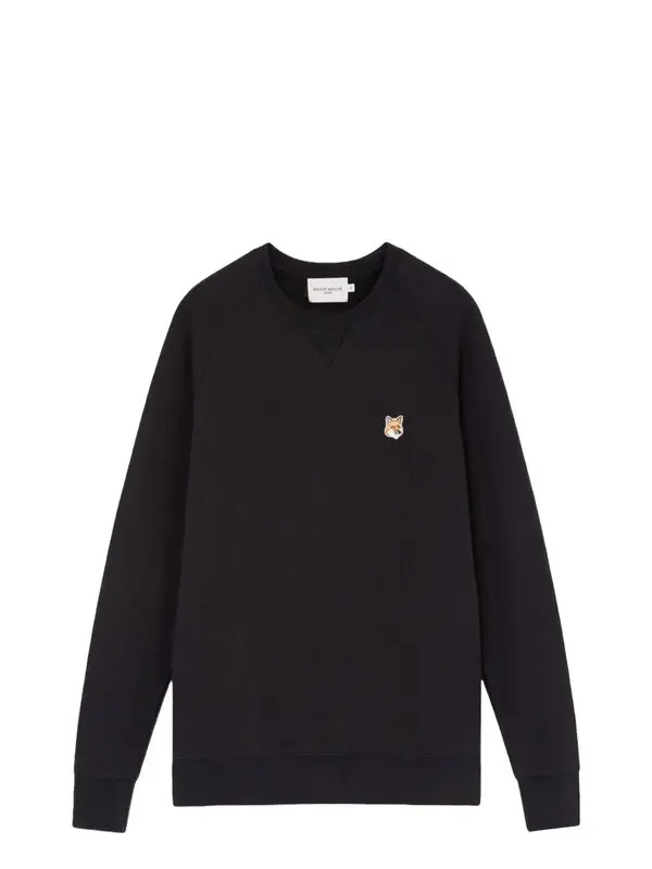 Maison Kitsuné Classic Hoodie With Fox Head Embellishment - Black