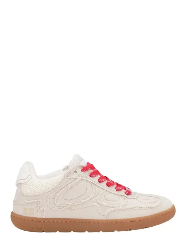GANNI Raw Edge Low-top Sneakers - Nude