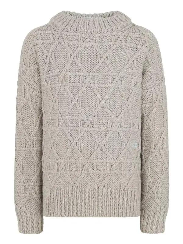 Dior Long-sleeved Knitwear - Gray-brown-beige