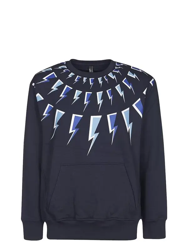 Neil Barrett Thunderbolt Print Sweatshirt - Black