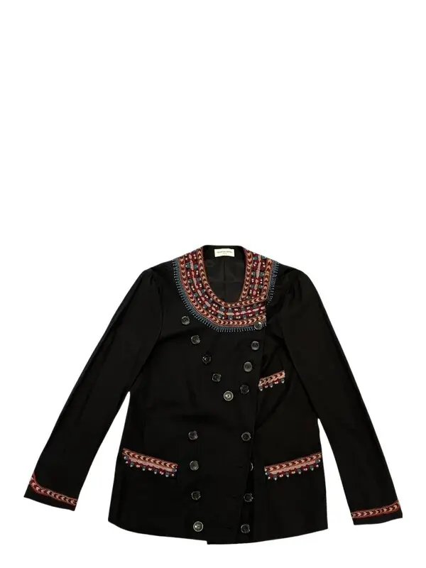 Dries Van Noten Double-breasted Embellished Suit Jacket - Black