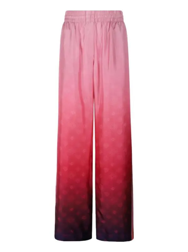 Casablanca Gradient Side Stripe Wide Leg Trousers - Pink/purple
