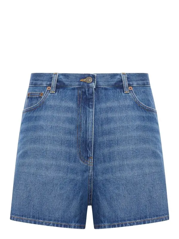 Valentino Garavani Belt-loop Pocket Shorts - Blue