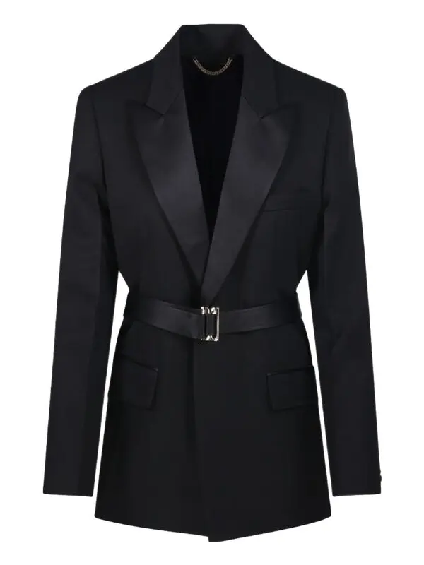 Victoria Beckham Belted Tailored Jacket - Black
