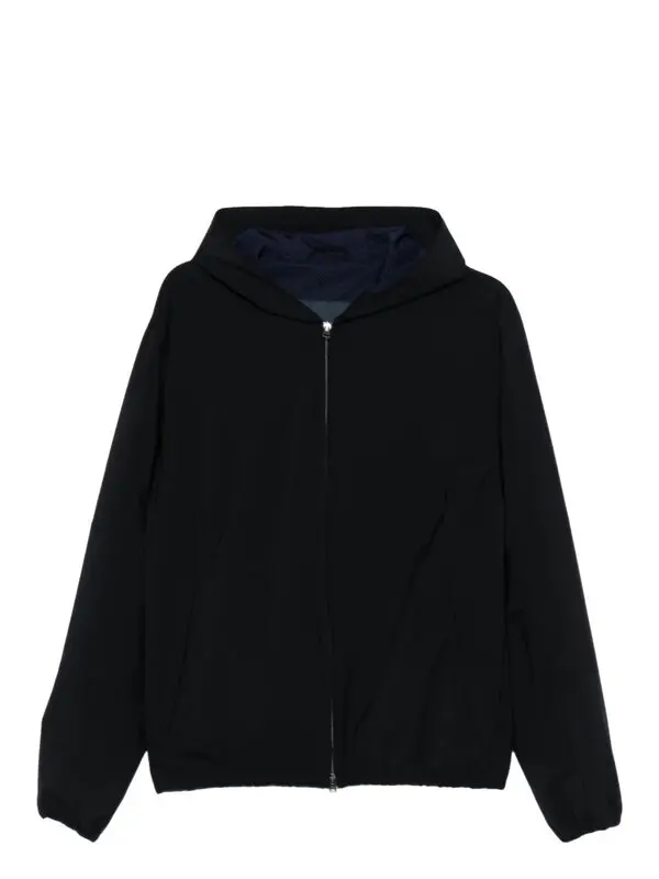 Herno Zip-up Hooded Jacket - Black