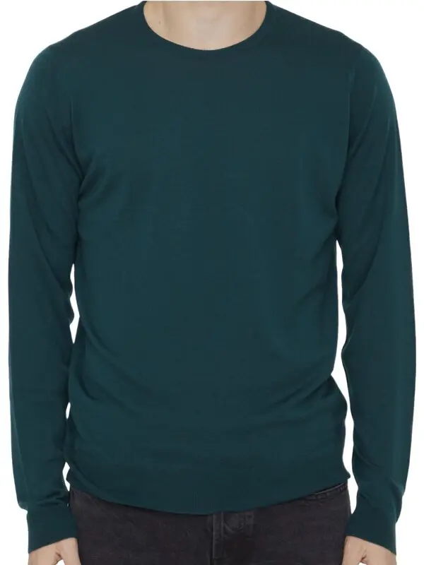 John Smedley Lundy Merino Wool Jumper - Green