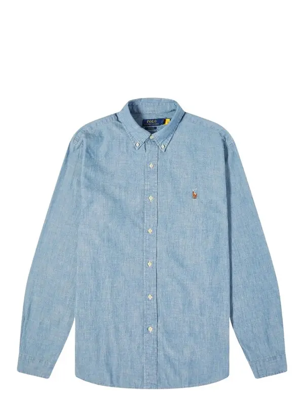 Polo Ralph Lauren Long Sleeve Linen Shirt - Blue