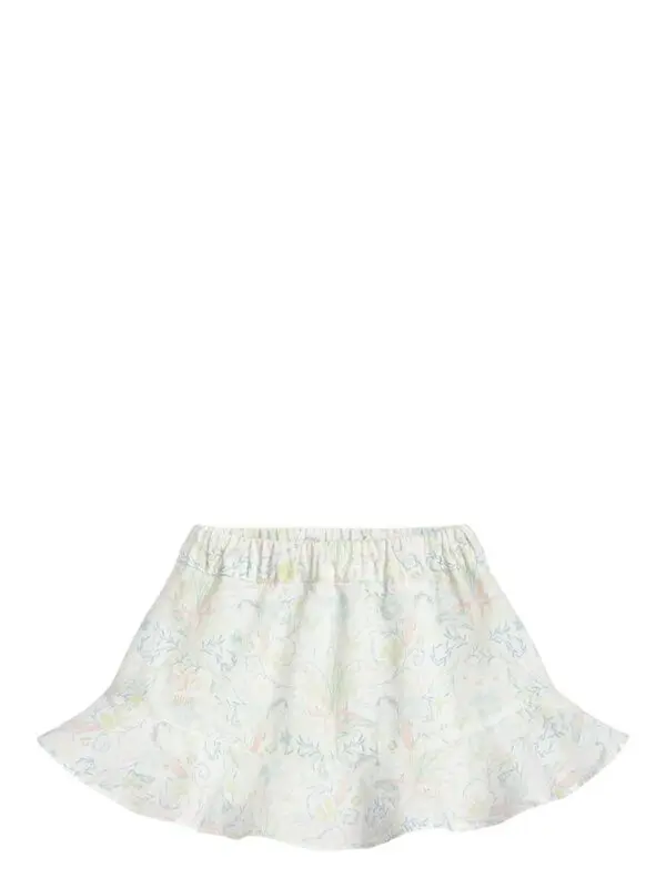 Dior Embroidered Bee Ruffle Hem Baby Skirt - White