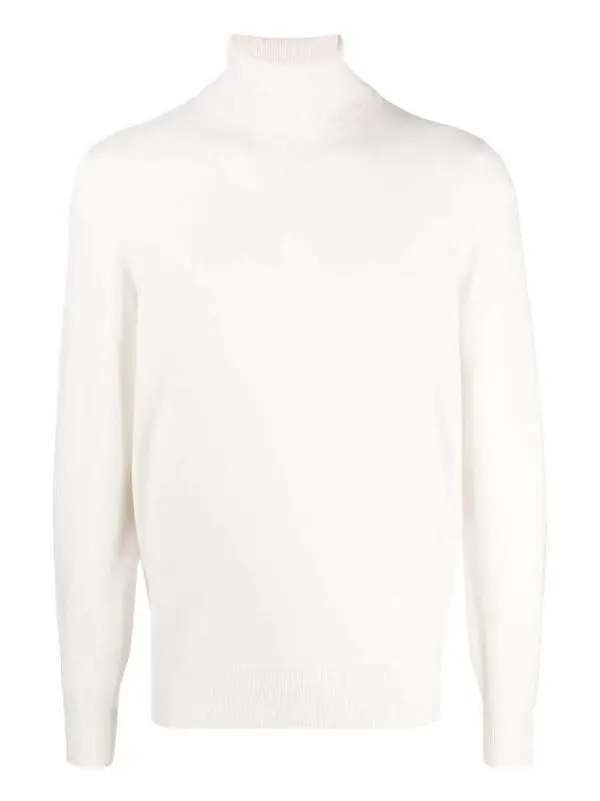 Brunello Cucinelli Cashmere Turtleneck Jumper - White