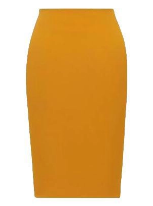 Saint Laurent Mid-rise Pencil Skirt - Ocre