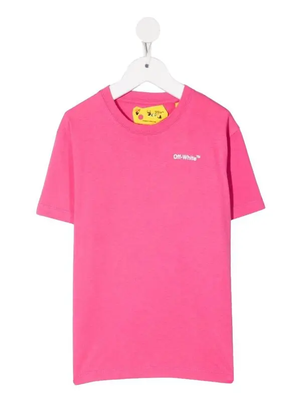 Off-White Graphic Print T-shirt - Pink