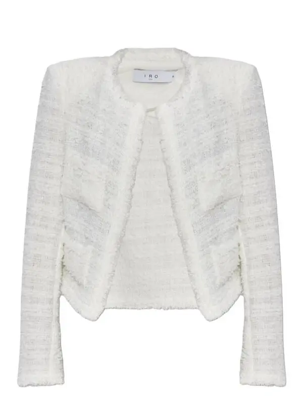 IRO PARIS Textured Long Sleeve Blazer - White