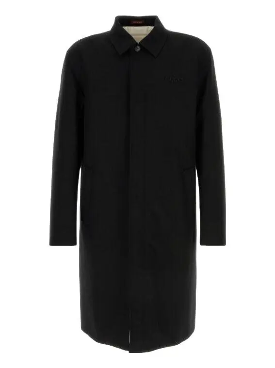 Gucci Logo Patch Coat - Black