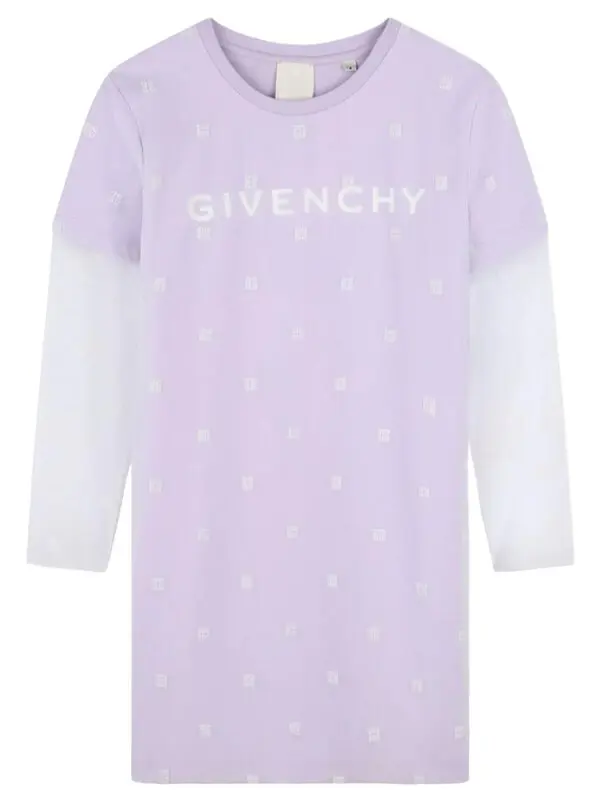 Givenchy Logo Print Layered Dress - White