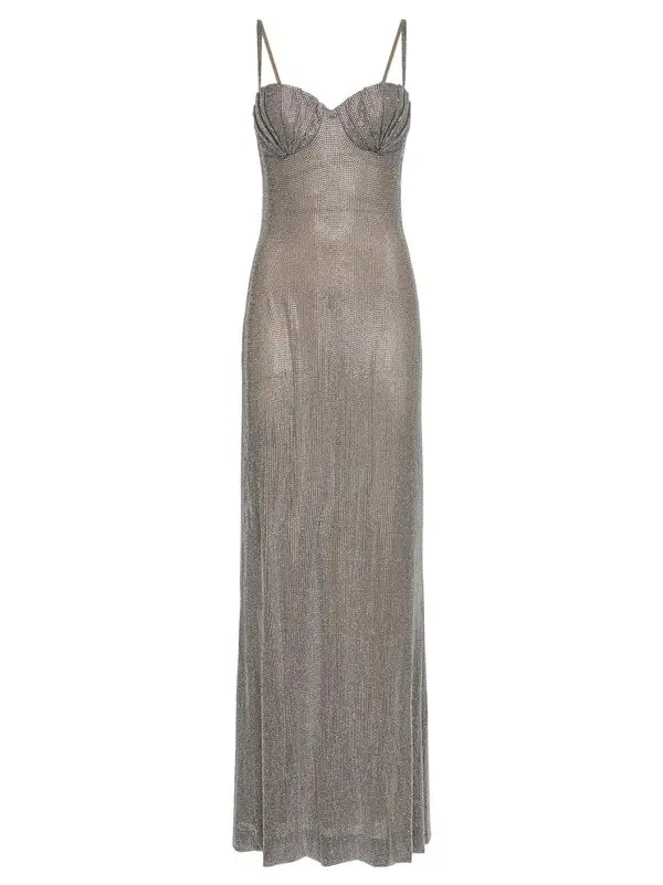 Giuseppe Di Morabito Embellished Long Dress - Gray