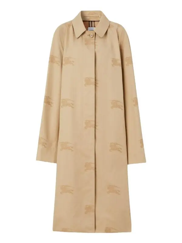 Burberry All-over Embroidered Equestrian Knight Coat - Brown