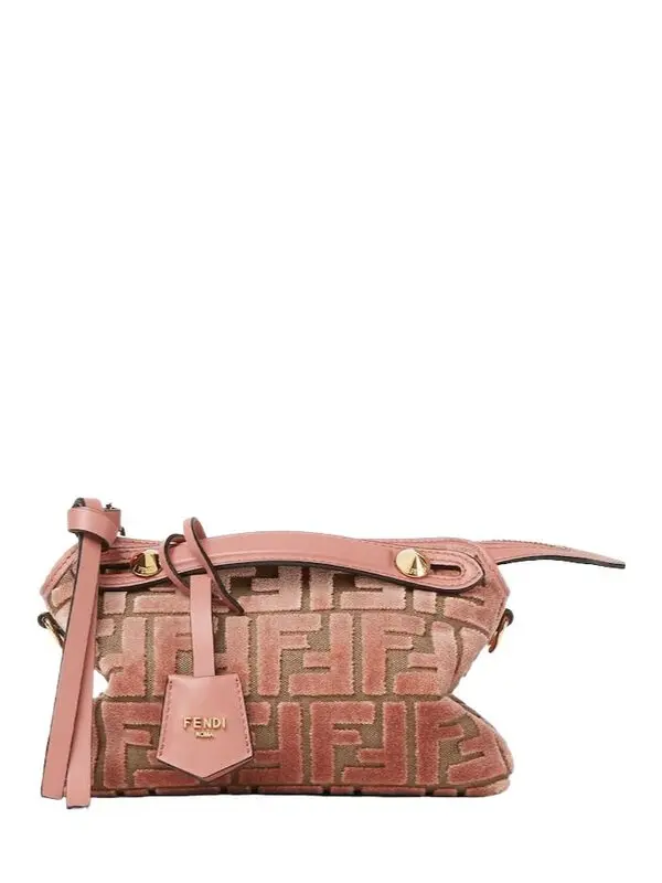 Fendi Ff Jacquard Velvet Mini-bag - Pink