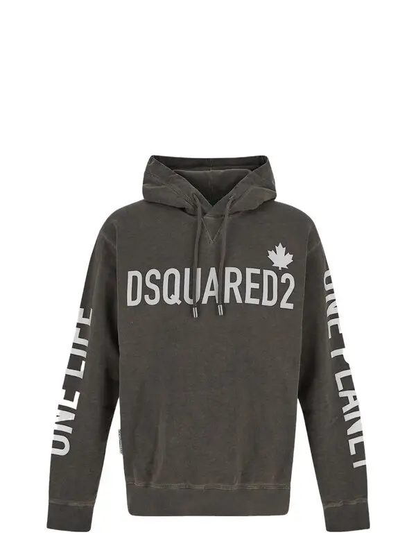 Dsquared2 One Life Logo Printed Hoodie - Black