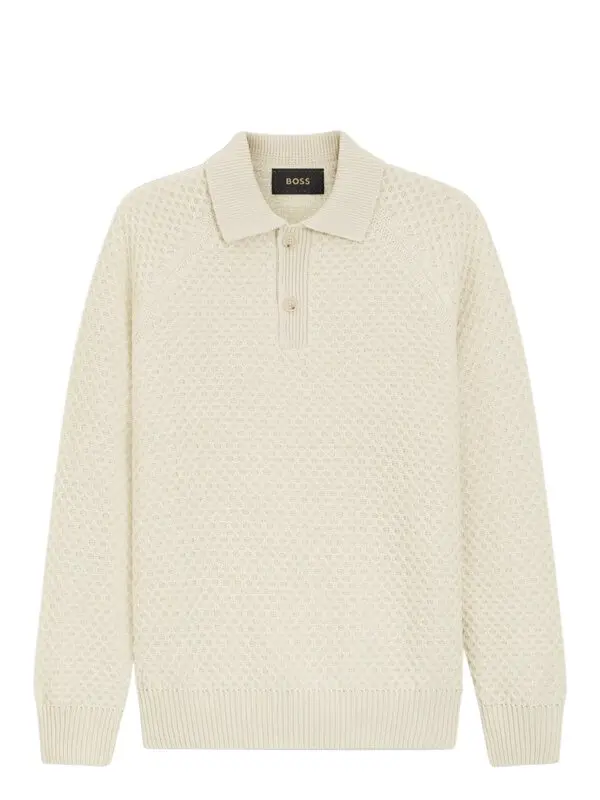 Hugo Boss Long-sleeved Knitted Sweater - White