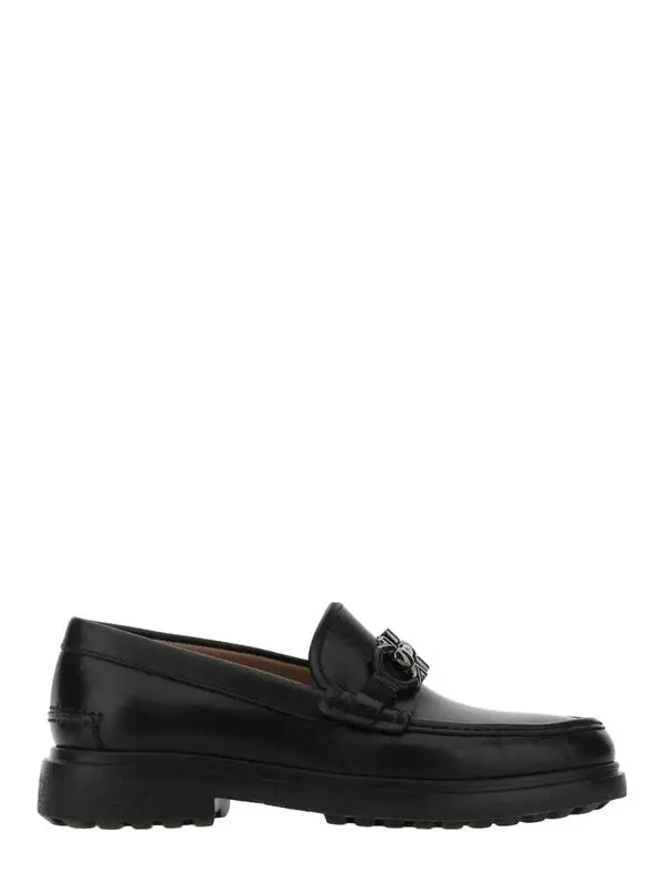 FERRAGAMO Gancini Mocassins - Black