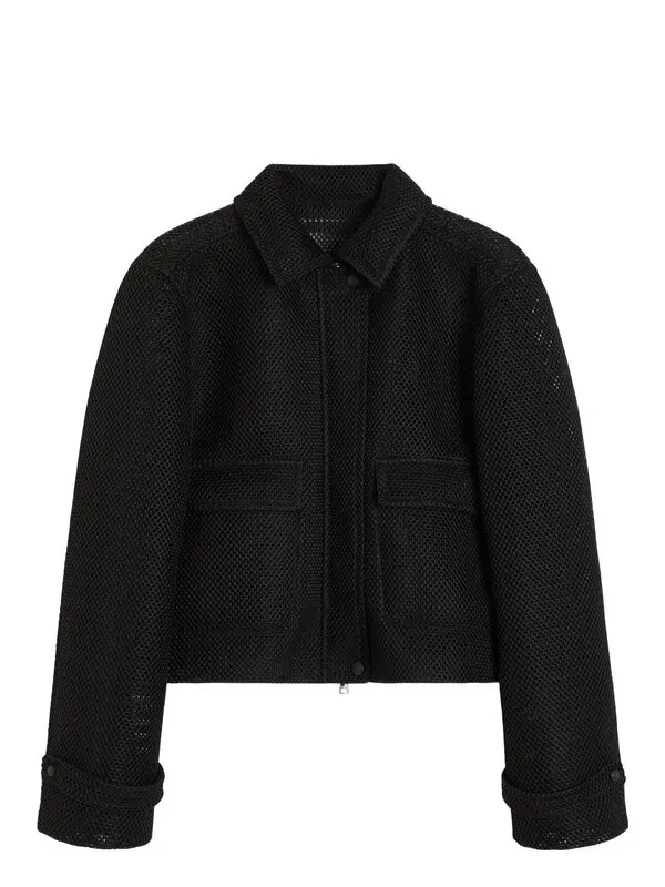 Max Mara Collared Cropped Jacket - Black