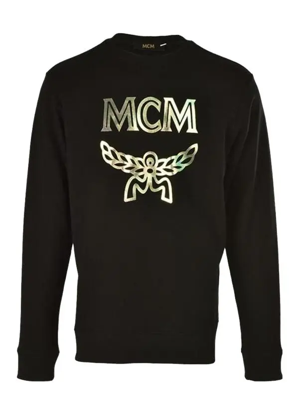 Mcm Letter Printed Pullover - Black