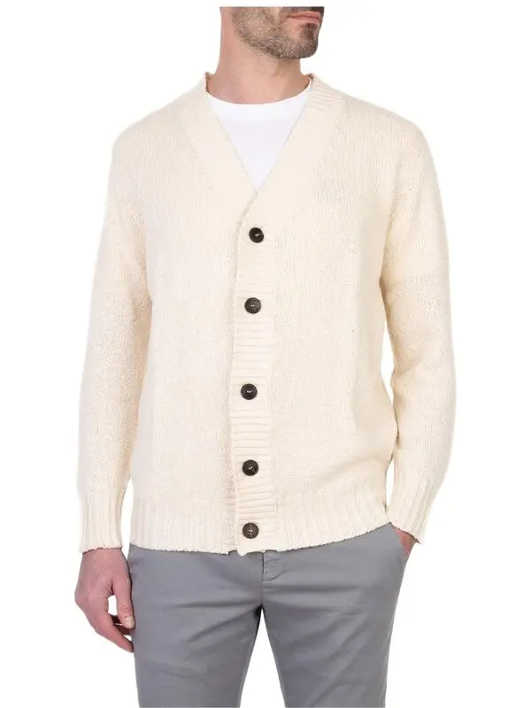 DRUMOHR Button-up Cotton Cardigan - White