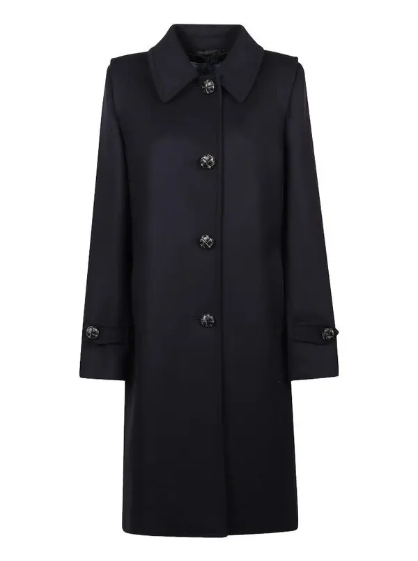 Prada Single-breasted Long-sleeved Coat - Blue