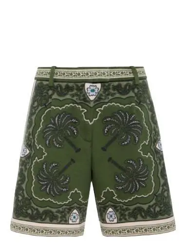 La DoubleJ Printed Shorts - Green