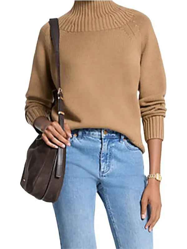 Michael Kors Ribbed Turtleneck Jumper - Nude